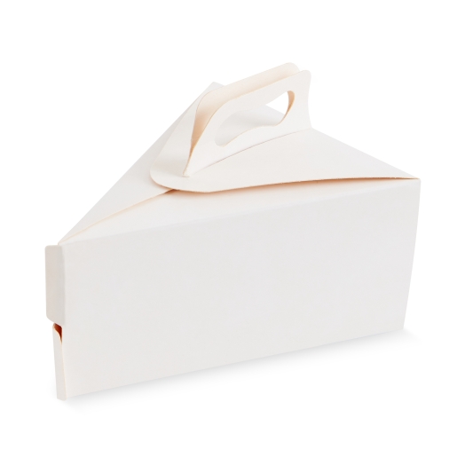 Cutii felie tort, de unică folosință, albe, din carton | Evamar.ro